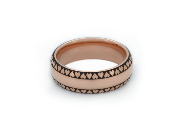 Eternal Love Band | Rose Gold Tungsten Ring