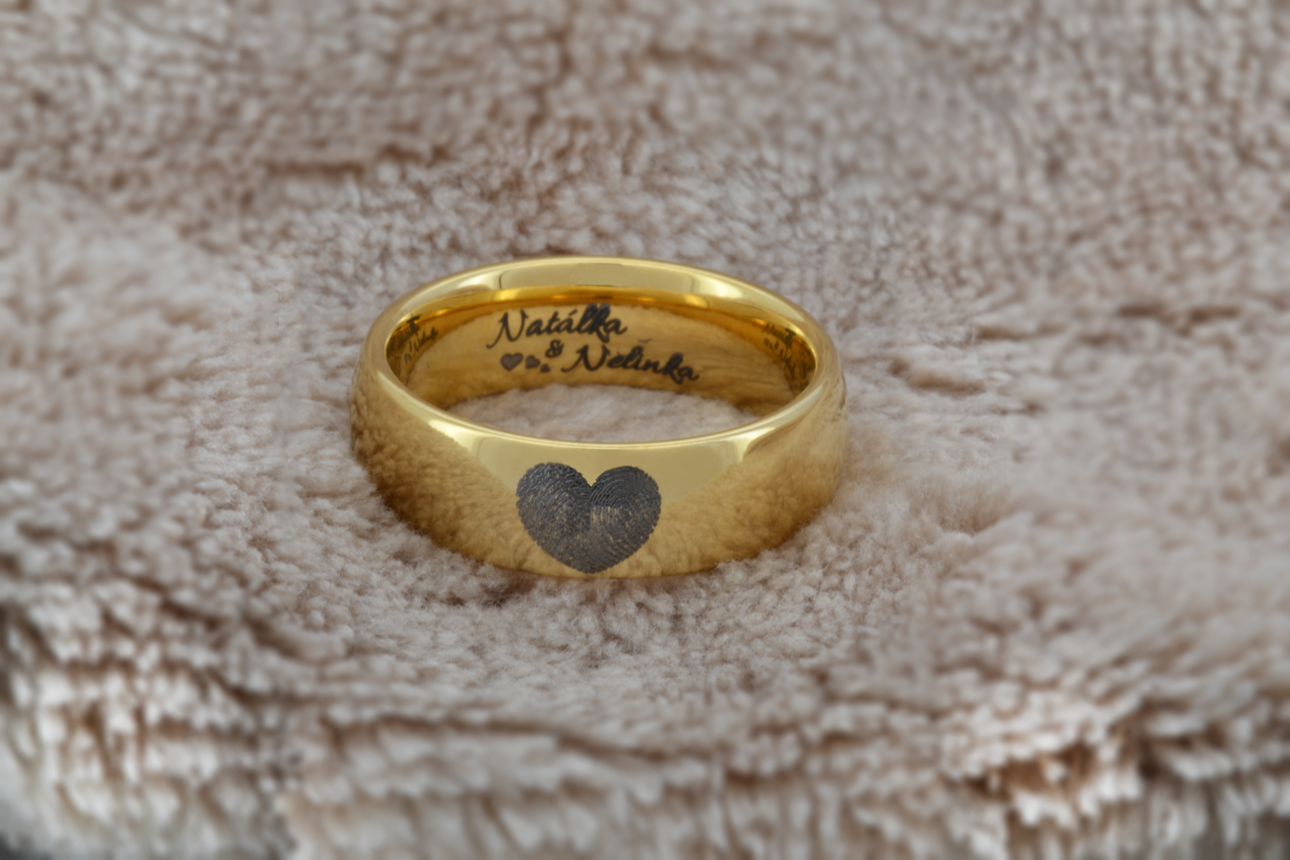 Eternal Imprint - Heart | Gold Tungsten Ring