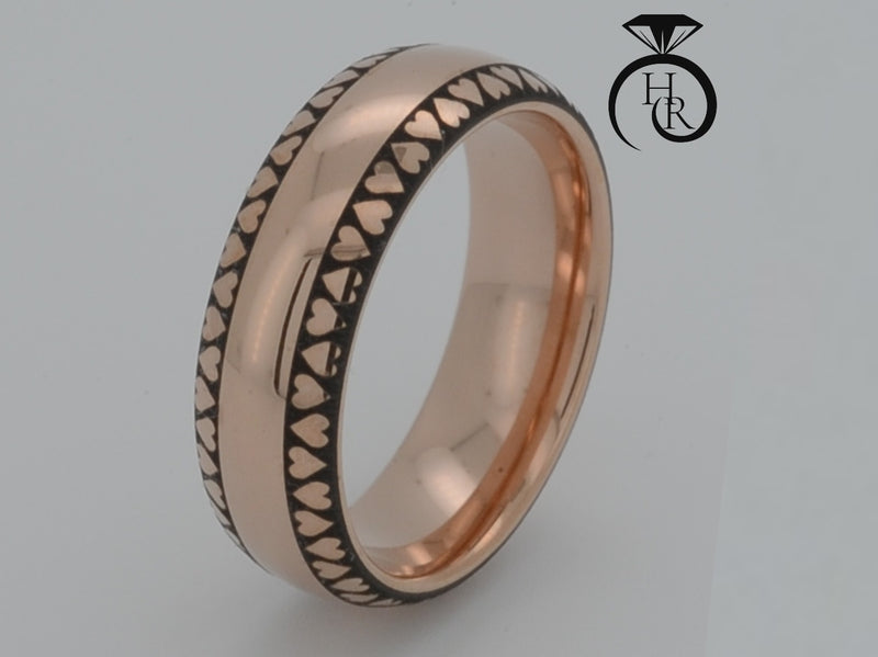 Eternal Love Band | Rose Gold Tungsten Ring